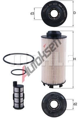 MAHLE Palivový filtr, MAO KX 403KIT | Autokšeft