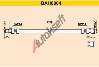Barum Brzdová hadice - 280 mm, BRM BAH0004 | Autokšeft