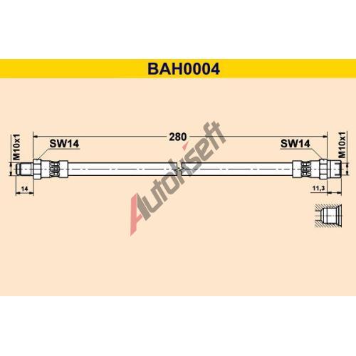Barum Brzdová hadice - 280 mm, BRM BAH0004 | Autokšeft