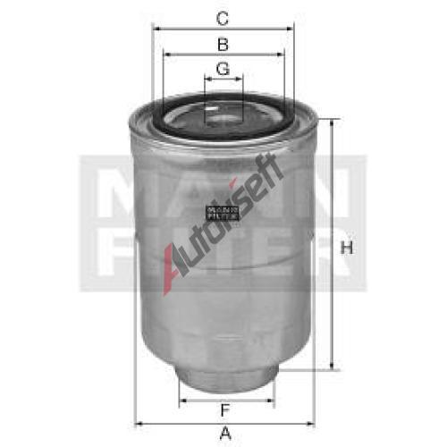 MANN-FILTER Palivový filtr, MF WK828 | Autokšeft