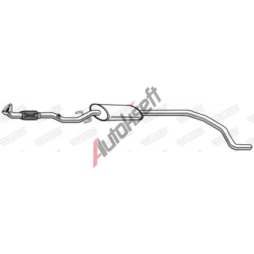 WALKER Střední tlumič výfuku, WA 23383 | Autokšeft