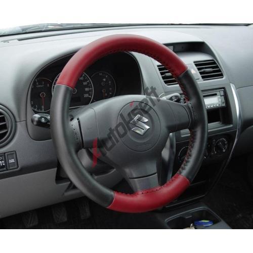 Maria Cavallo Potah volantu z pravé kůže A bordó+černý, DO MC077 ...